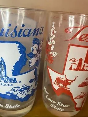 Atlas | Dining | Vintage Atlas State Map Drinking Glasses 95s | Poshmark